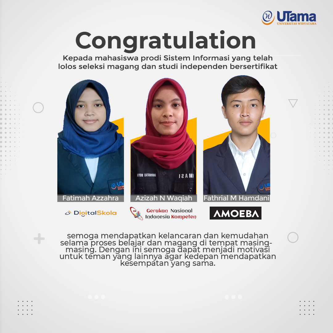 Mahasiswa Prodi Sistem Informasi Lolos Program Magang dan Studi Independen Bersertifikat (MSIB ...